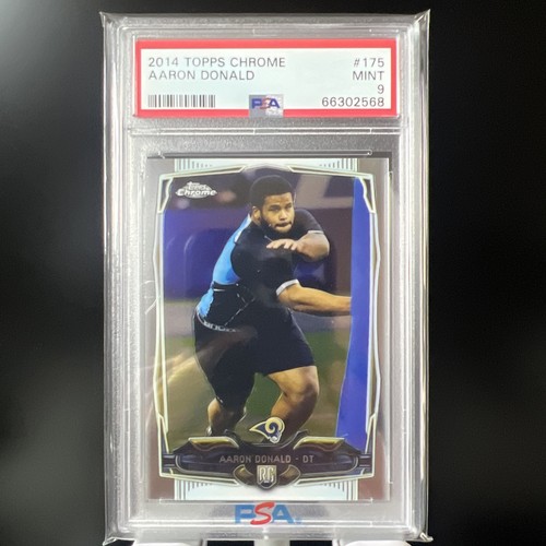 2014 Topps Chrome #175 Aaron Donald Rookie RC PSA 9 Mint LA RAMS - 2568 ...