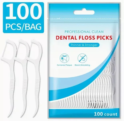 100pk Dental Floss Sticks Interdental Tooth Harps Teeth Picks Oral ...