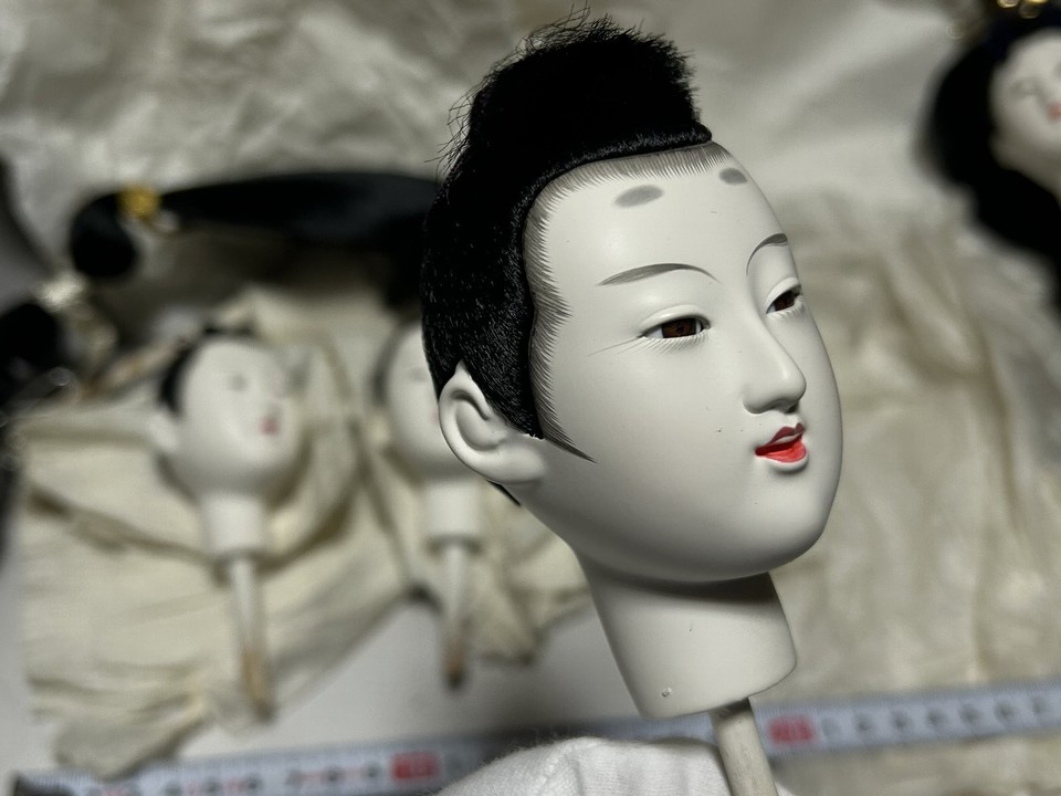 Japanese Doll Set #416 Vtg Hina Geisha Samurai Bunraku Puppet Figure ...