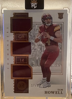 2022 Panini Encased Rookie Triple Memorabilia #5 Sam Howell /99 ...
