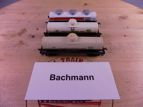 Bachmann HO Scale 3 Mixed Tank Cars, No Boxes Lot #O37 | eBay