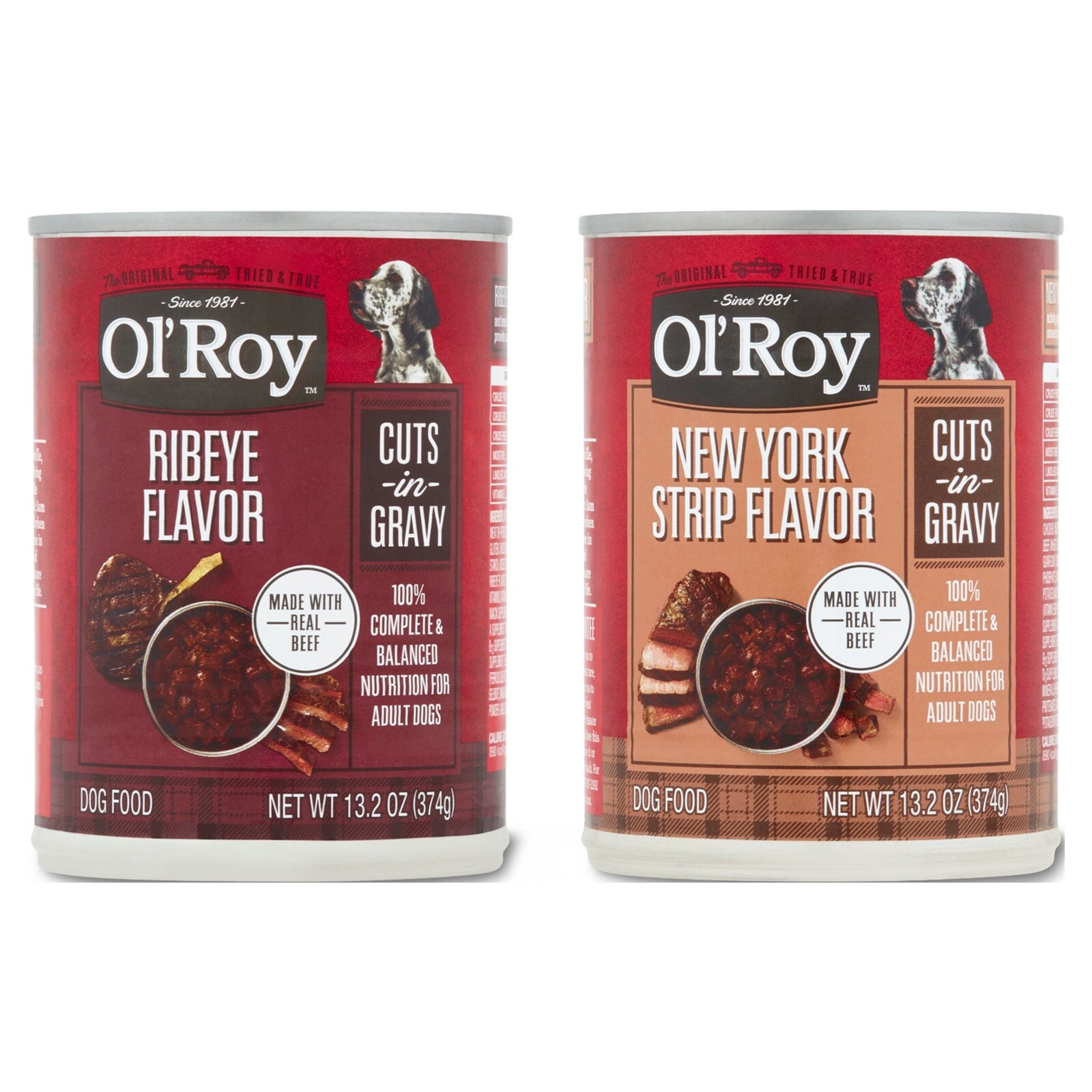 3 Pack Ol' Roy Ribeye Flavor & New York Wet Dog Food,13.2 oz Cans (12 Pack) | eBay