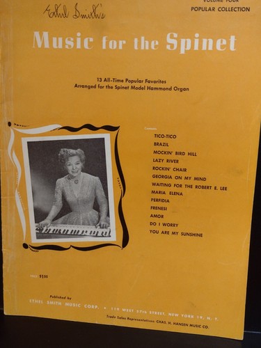 Ethel Smith Songbook Folio Music for the Spinet Hammond Organ Vol Four ...