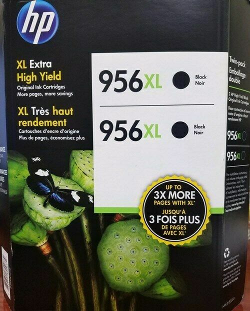HP 956XL (N9K31BN) Black Ink Cartridge - 2 Pack for sale online | eBay