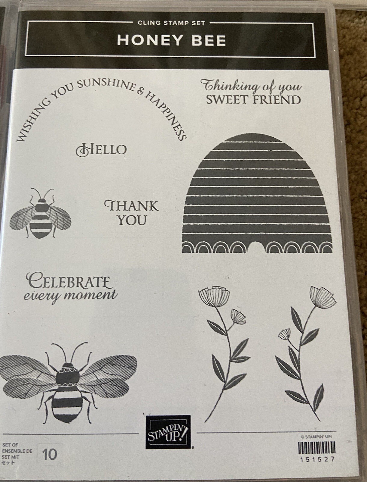 Stampin' Up! HONEY BEE Rubber Stamp Set DETAILED BEE | eBay