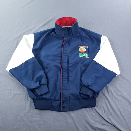 Vintage Shell Gas Jacket Mens Large Blue Dunbrooke Bomber Full Zip Made ...