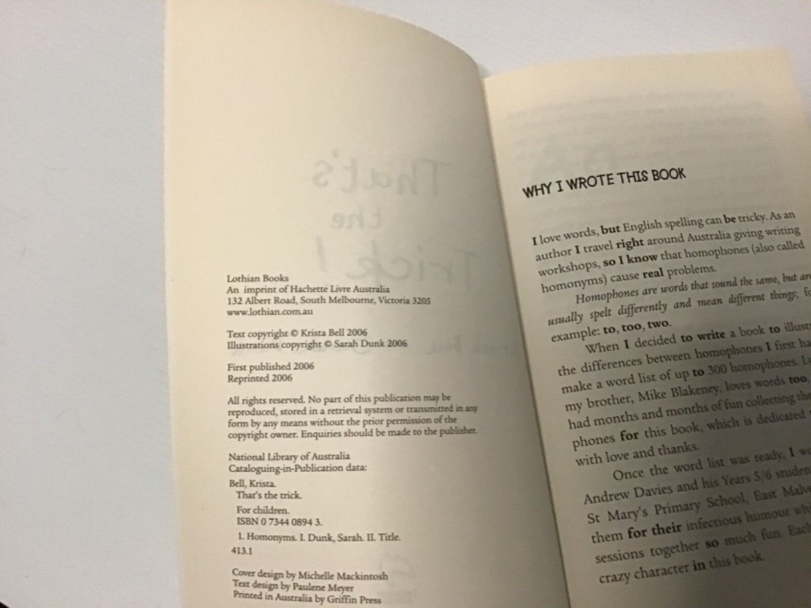 Thats the Trick by Krista Bell and Sarah Dunk Paperback 2006 | eBay ...