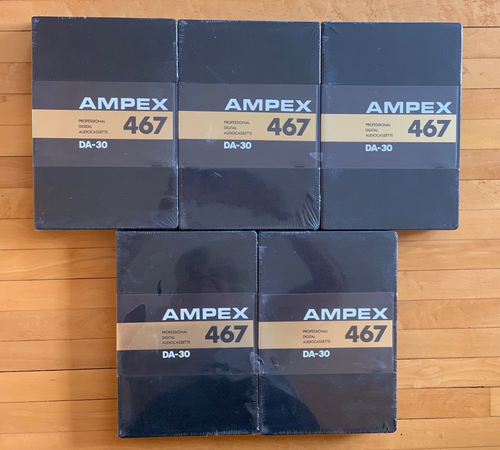 Lot of 5 Ampex 467 U-Matic DA-30 Tape 3/4" 30 min - Unopened NOS - Rare ...