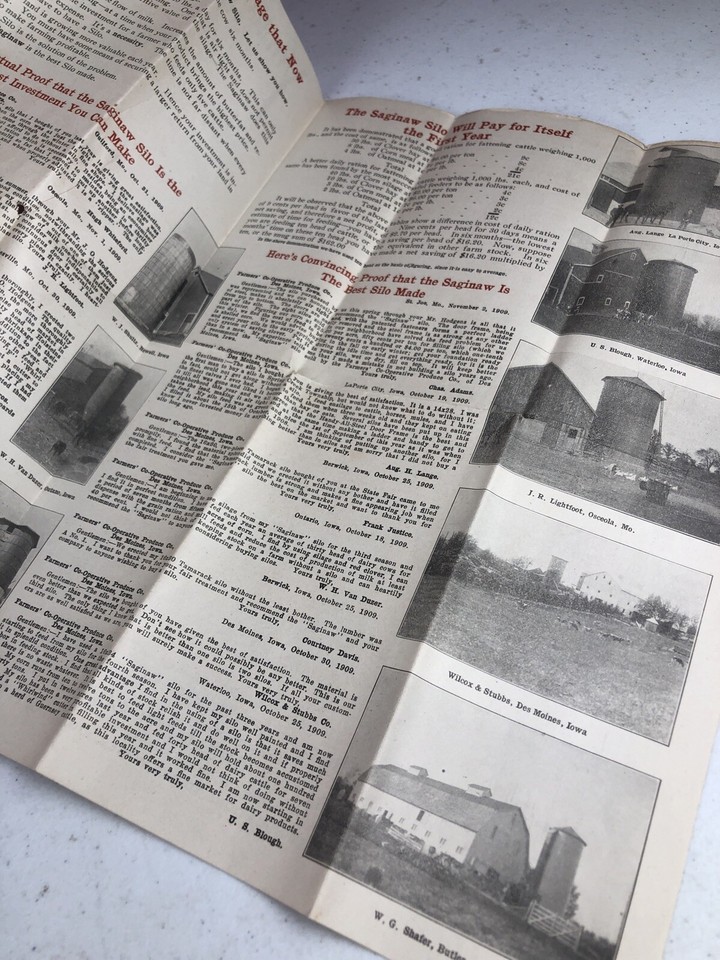 Rare Saginaw Silo Farmers Co-Op Des Moines, Iowa Brochure Pamphlet | eBay