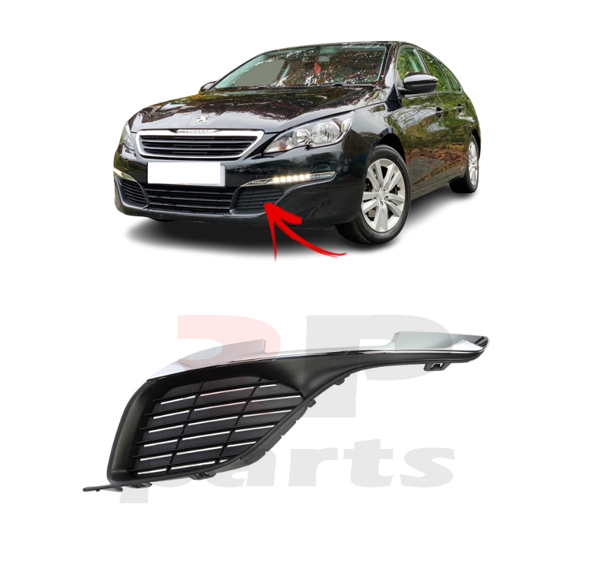 FOR PEUGEOT 308 2013 - 2018 FRONT BUMPER FOG LIGHT COVER GRILLE LEFT ...