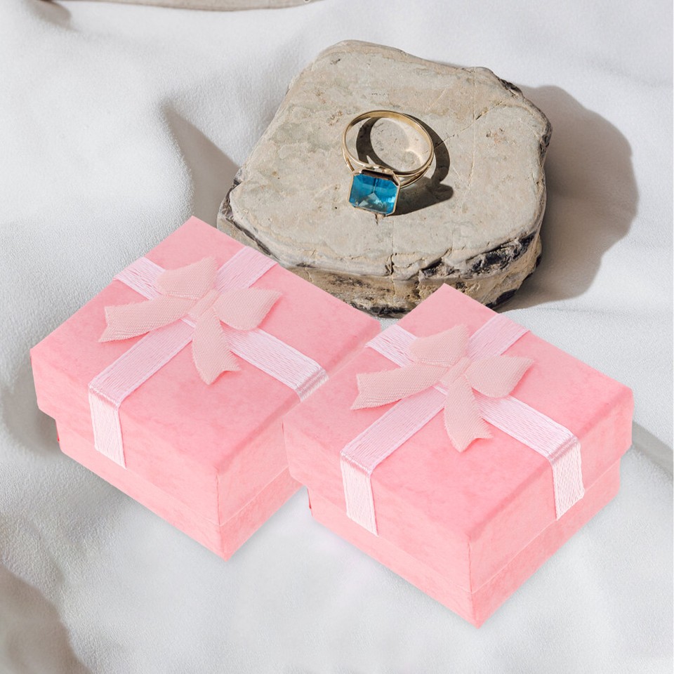 24PCS earring small ring holder stylish Pink Jewellery Gift Boxes | eBay