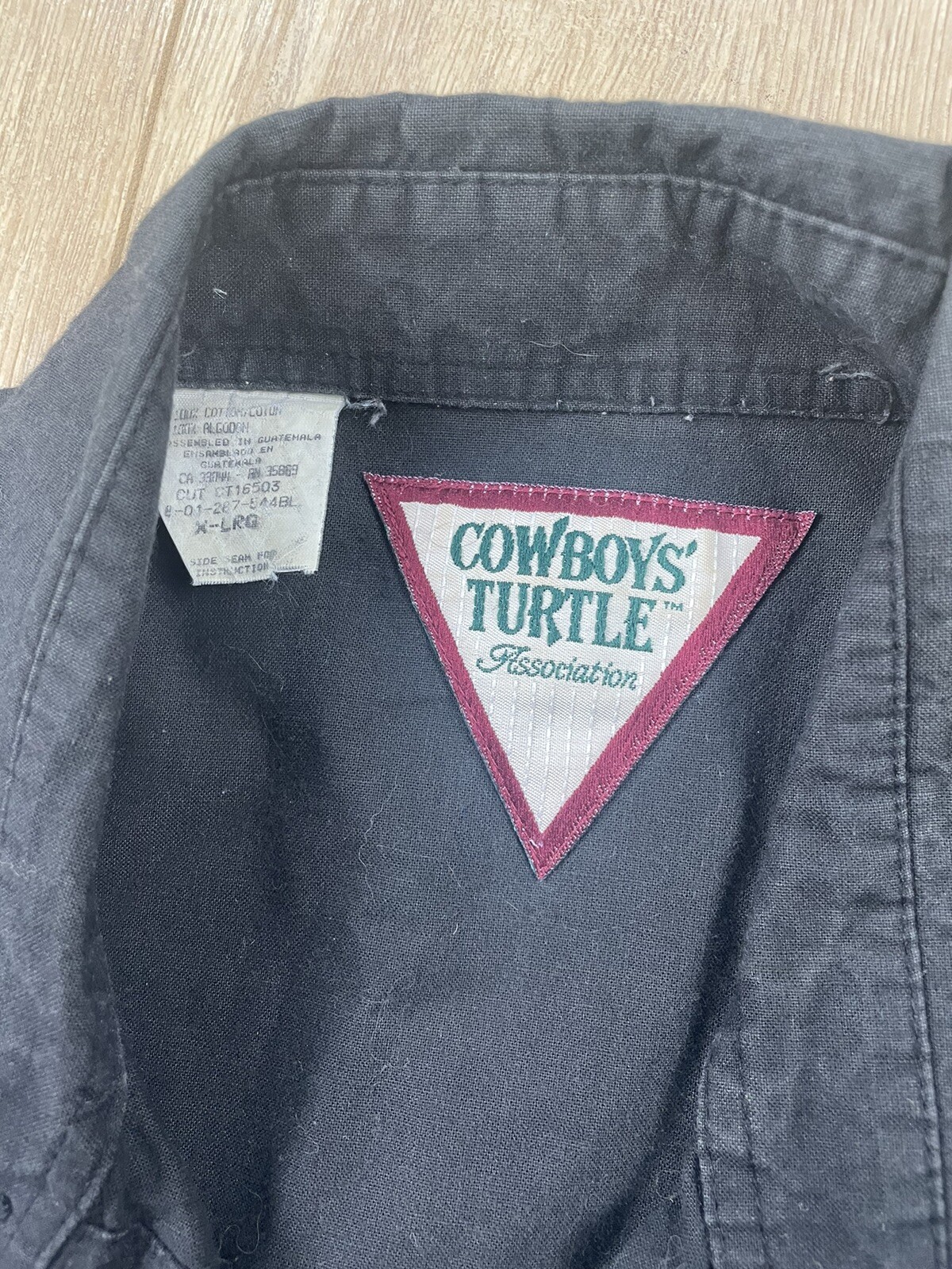 Vintage 90s Cowboys Turtle Association Button Western Striped Rodeo Men ...