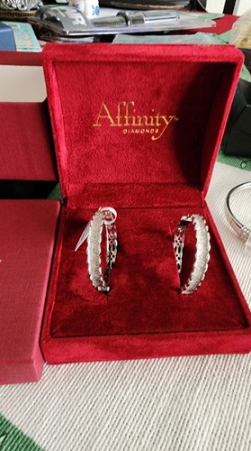 925 Diamonds Hoop Earrings | eBay