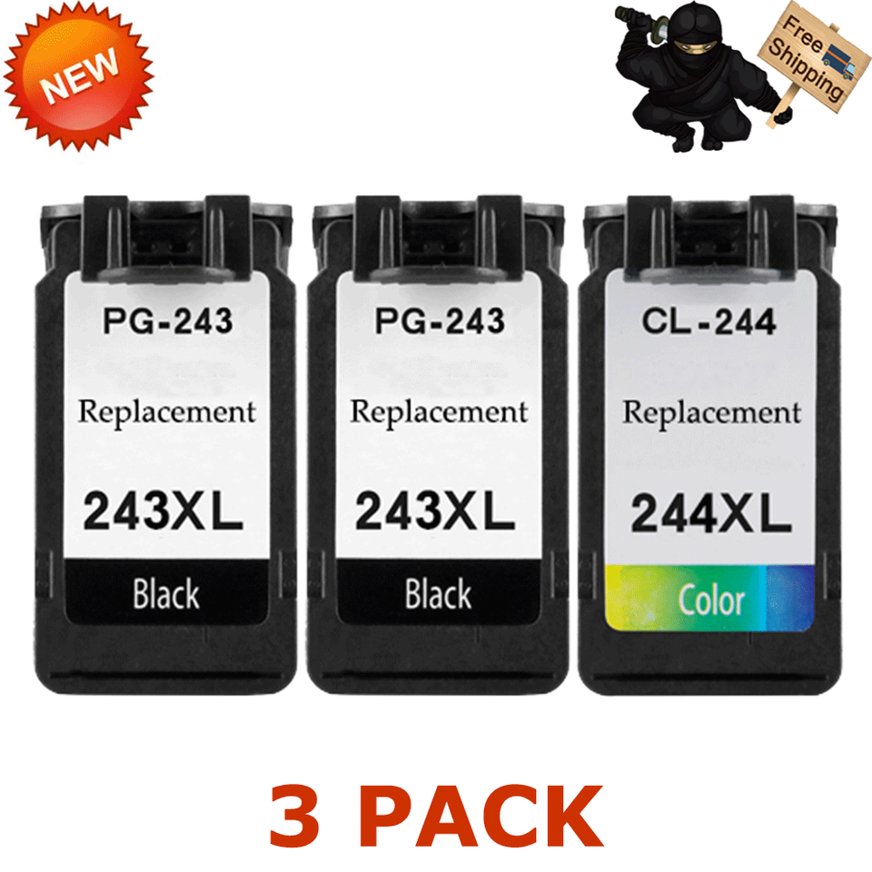 PG243XL CL244XL Black Color Ink Set For Canon Pixma iP2820 MG2520 ...