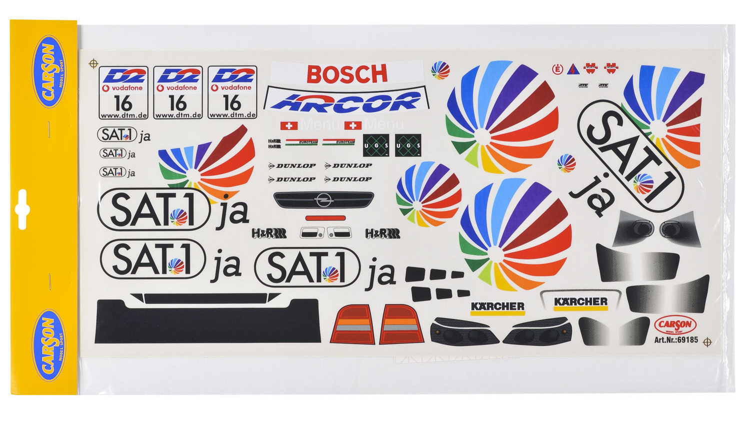 Decal Sheets 1:10 Vauxhall Astra V8 Coupe Sat 1 DTM Sticker Decor ...