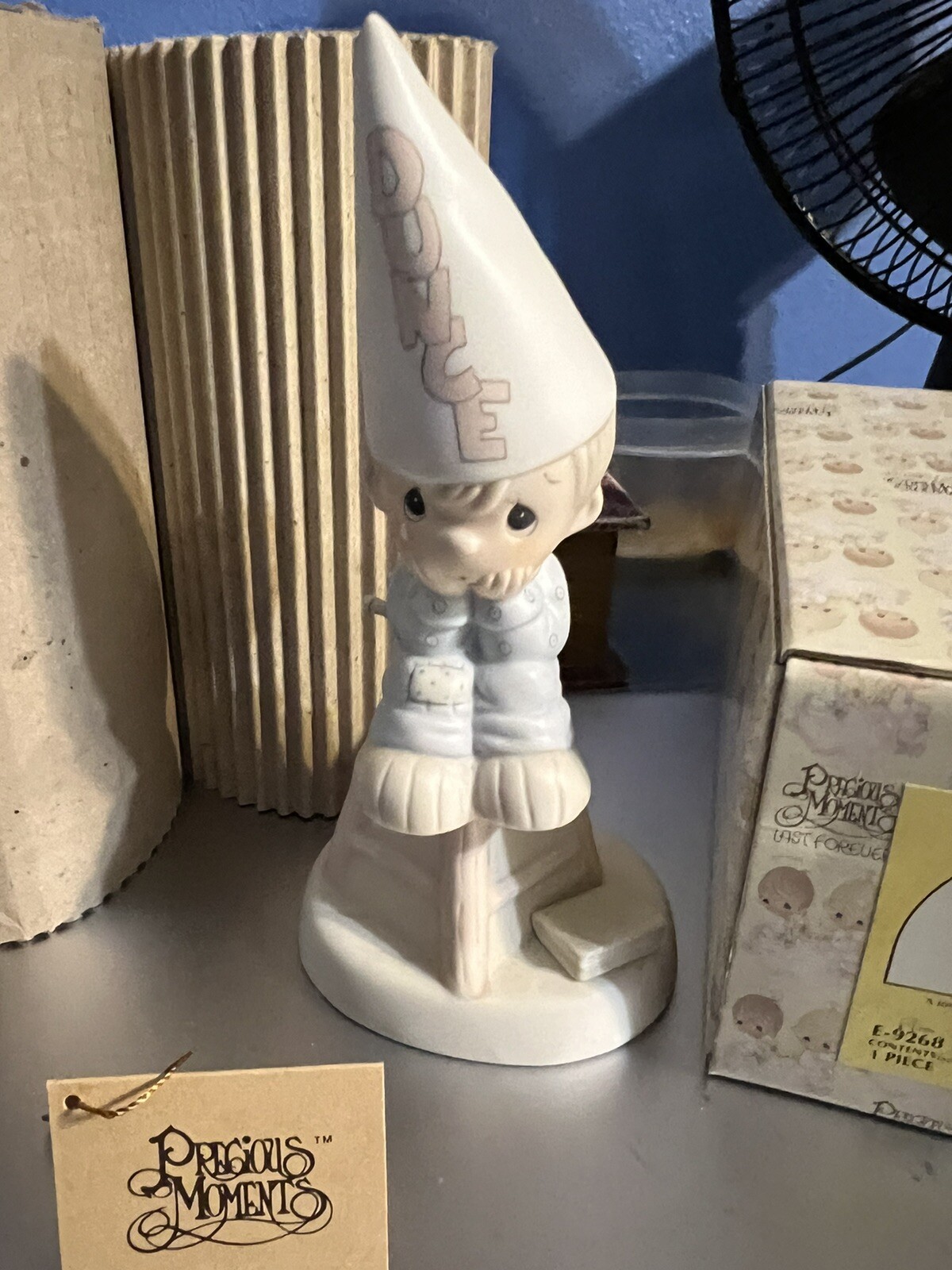 Precious Moments 1982 - "Nobody's Perfect" Dunce Boy Sitting E-9268 ...