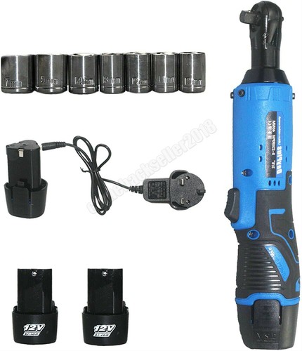 3/8'' Cordless Impact Wrench 1500mAh Li-ion Impact Drive Ratchet Rattle ...
