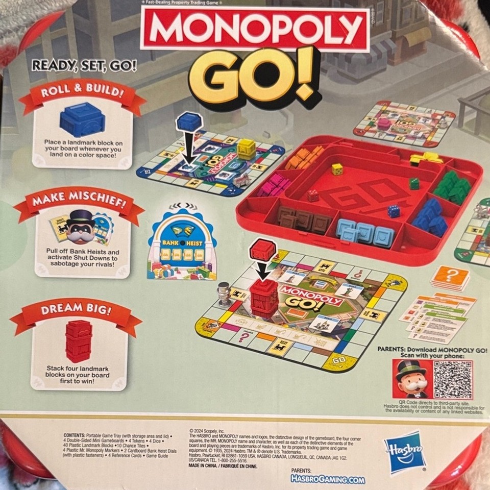 Hasbro Monopoly Go! Mobile/Portable Board Game! Ages 8+ | eBay