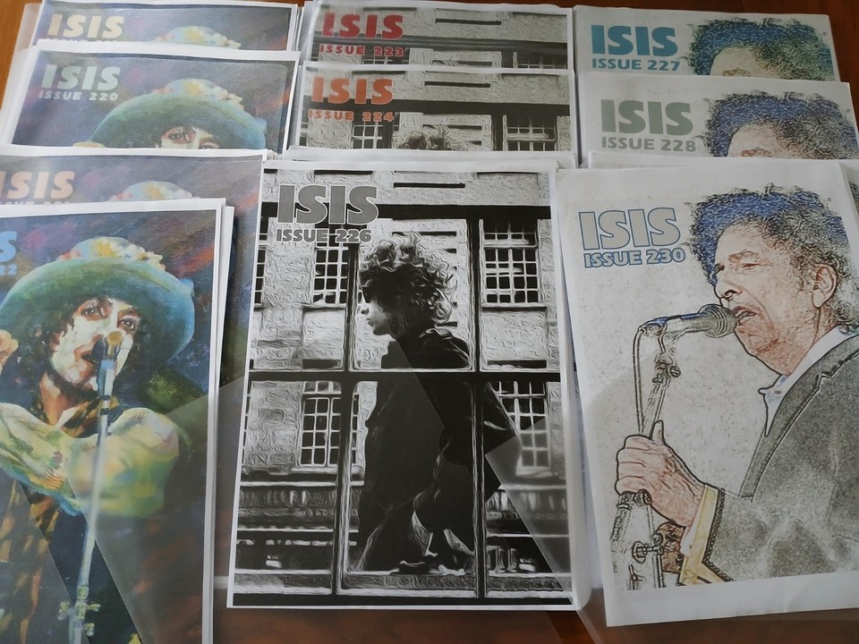 ISIS - Bob Dylan Fanzines : full set 1-219 +pdf copies to 230 magazines ...