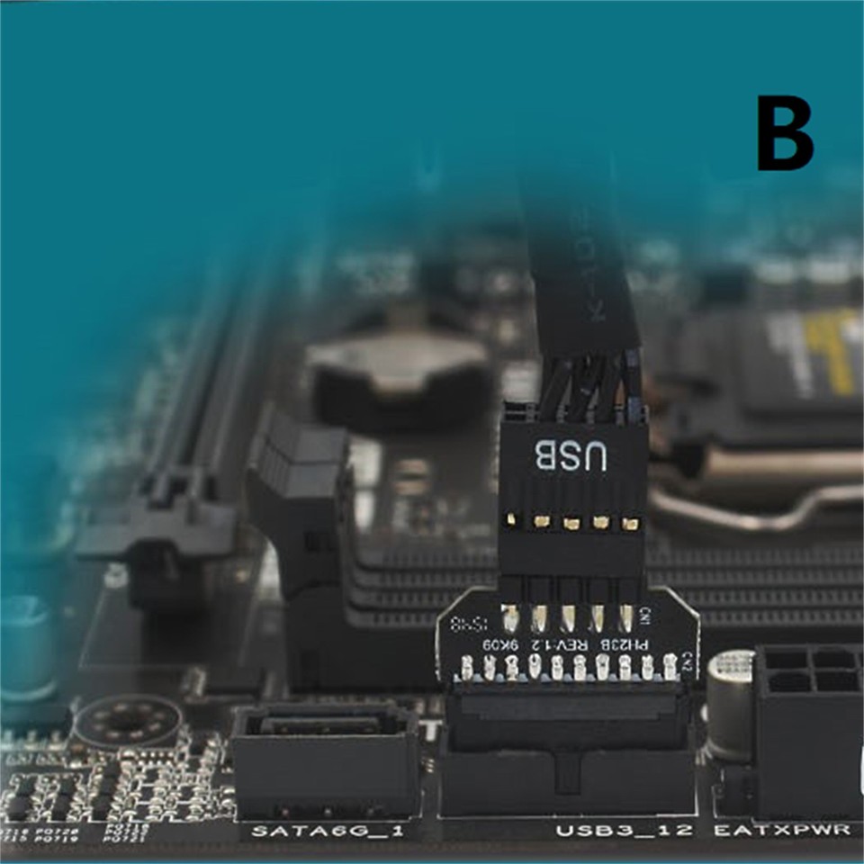 Front Panel Plug Connector USB3.0 20-pin To USB2.0 9-Pin Adapter For ...