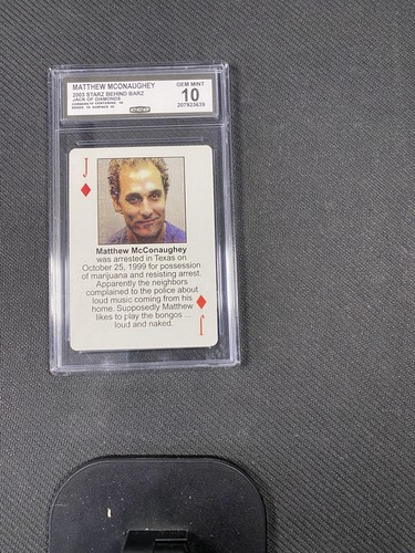 Matthew McConaughey 2003 Starz Behind Barz CCG 10 | eBay