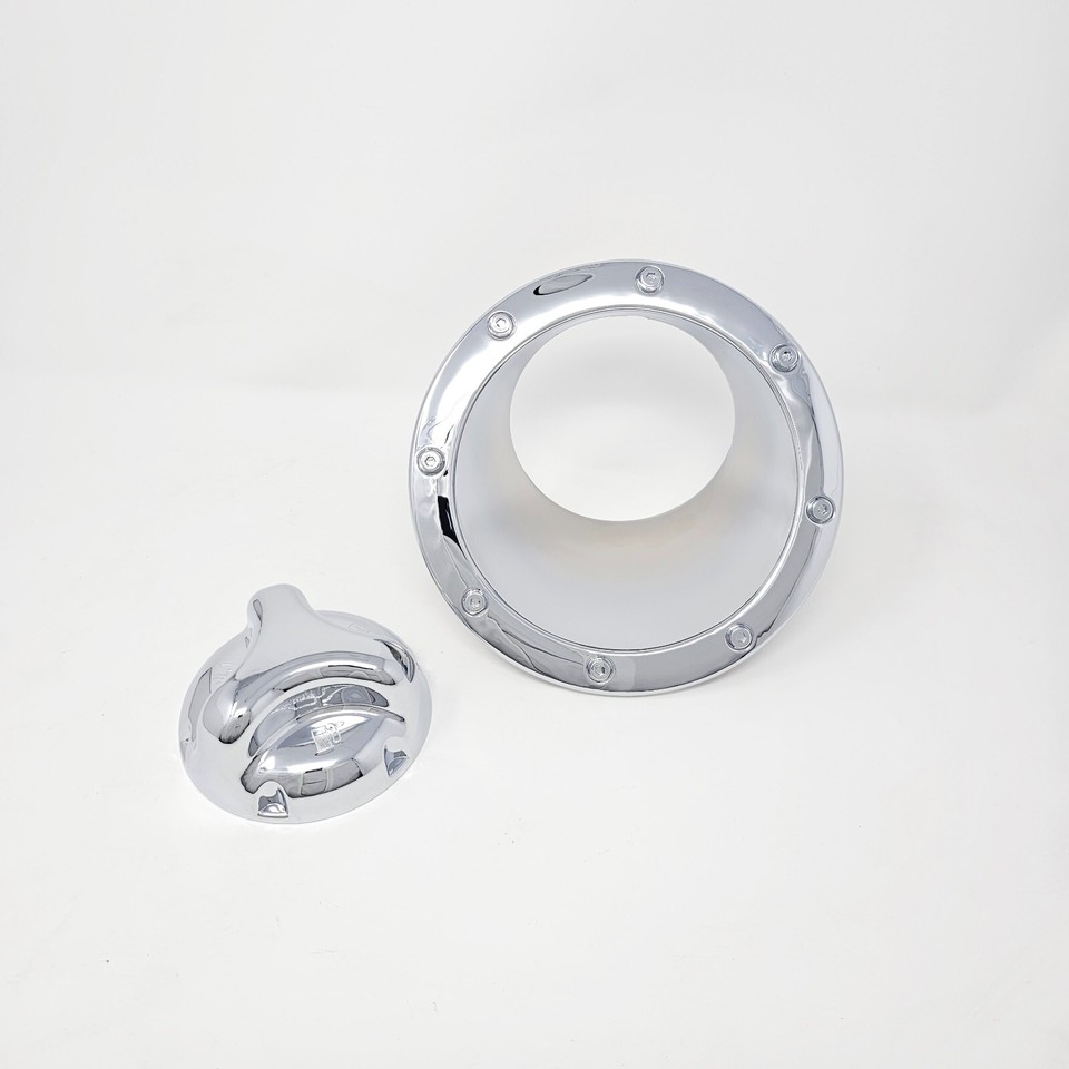 Chrome Fuel Cap Overlay & Surround Trim Cover For 2003-2009 HUMMER H2 ...