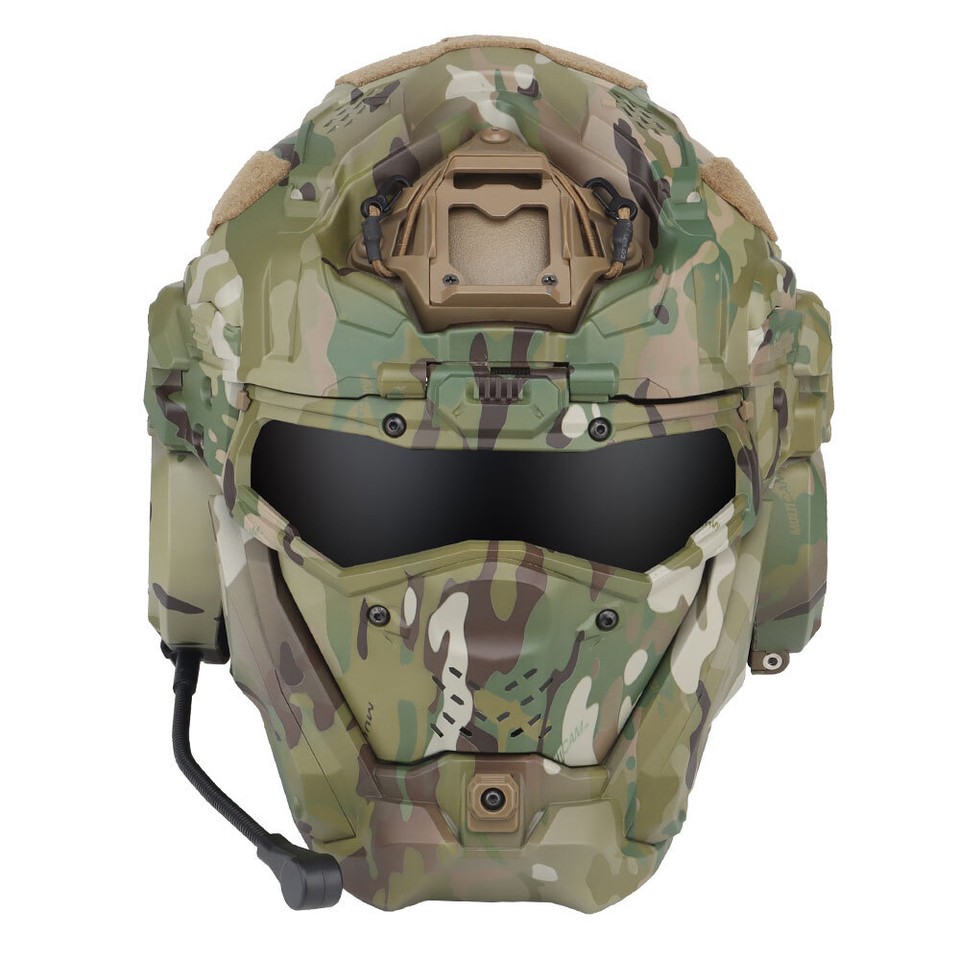 Tactical Assault Helmet II with Mask Headset Anti-Fog Fan NV Stand ...