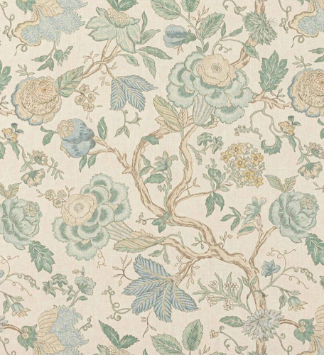 COLEFAX AND FOWLER FABRIC DESIGN Mariella 4.4 METRES OLD BLUE 100% ...