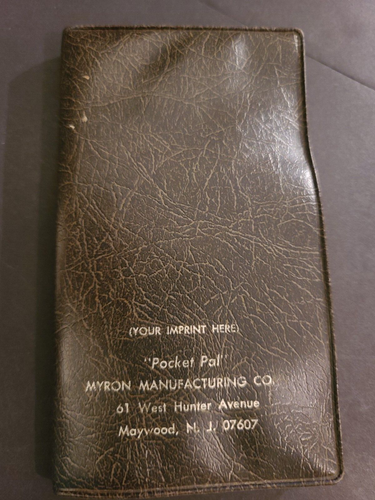 1974 Myron Manufacturing Corporation Pocket Pal Calender Date Booklet ...