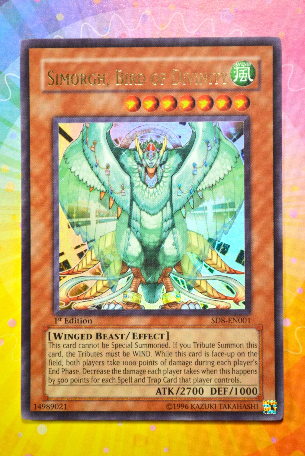 Simorgh, Bird of Divinity SD8-EN001 * ULTRA RARE 1st EDITION * Yu-Gi-Oh ...