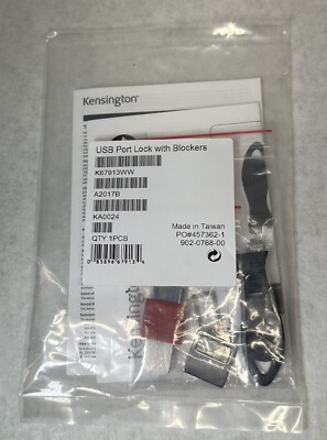 NEW & SEALED Kensington K67913WW USB Port Lock with Blockers | eBay
