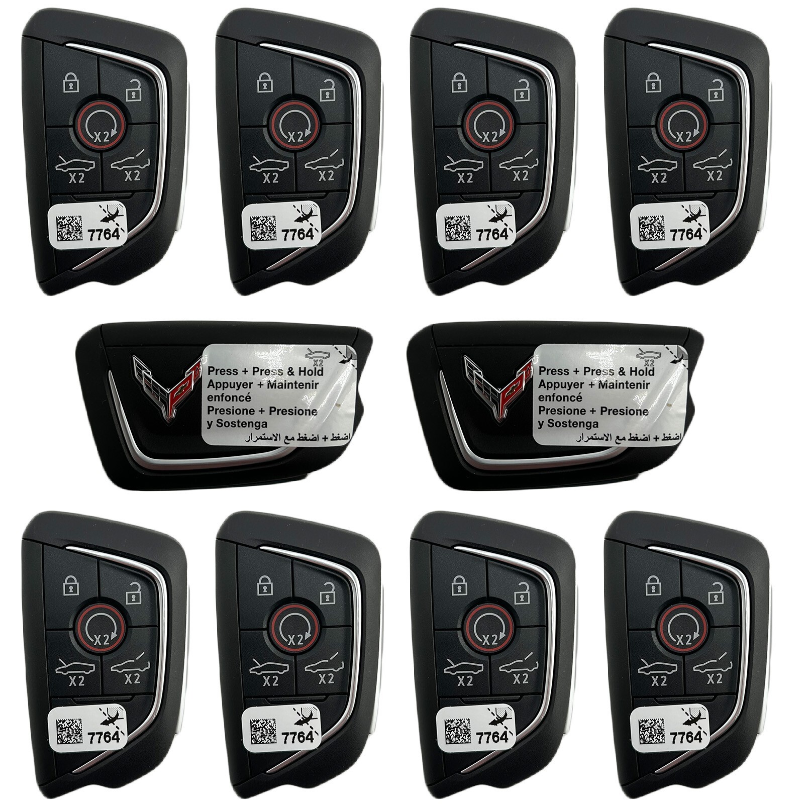 Locksmith Lot of 10 OEM 2020–2025 Corvette C8 Smart Key Fob Remotes 6B ...