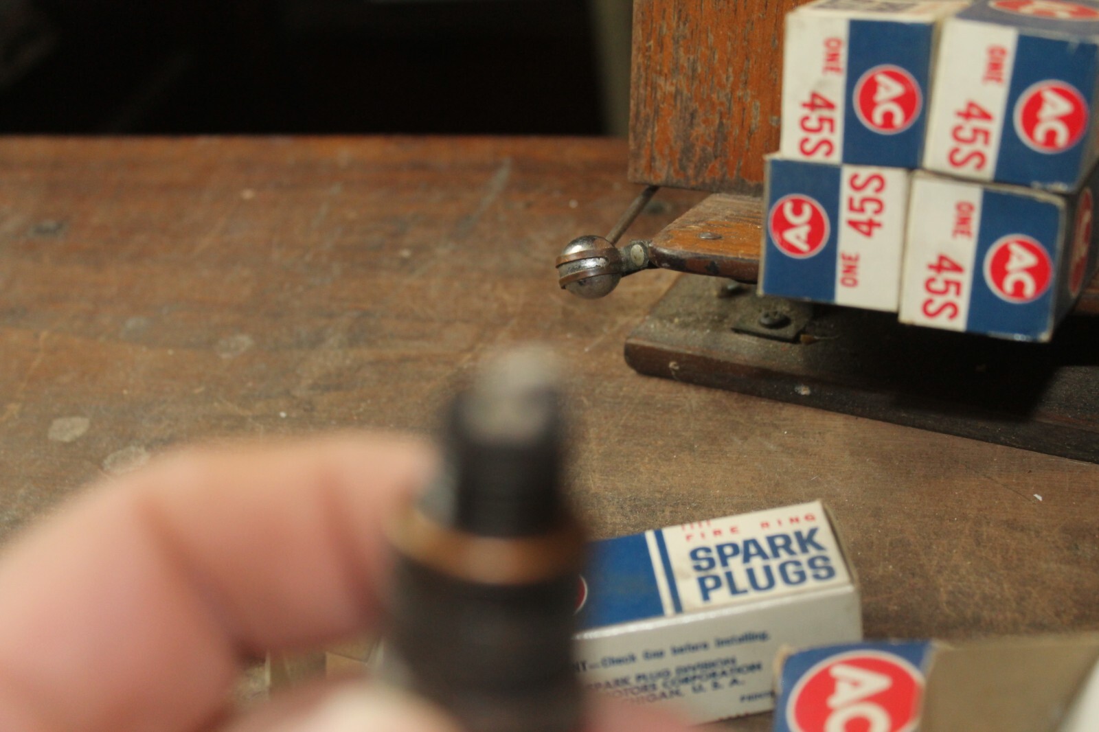 Vintage Lot of 8 AC Fire Ring 45S Spark Plug Boxes In Sleeve w/ Used ...