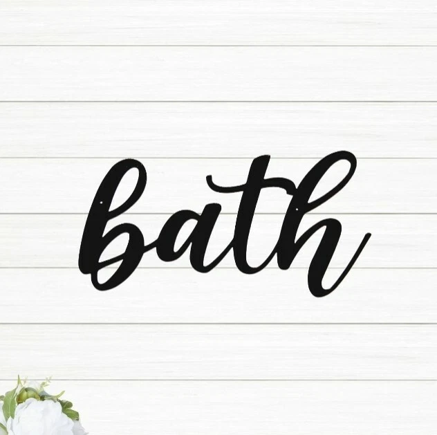 Bathroom Sign For Bath