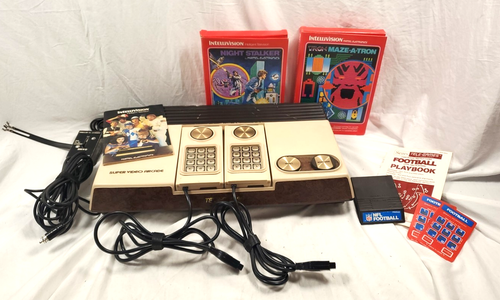 Sears 1979 Tele-Games Super Video Arcade Intellivision w/ 3 Cartridges ...