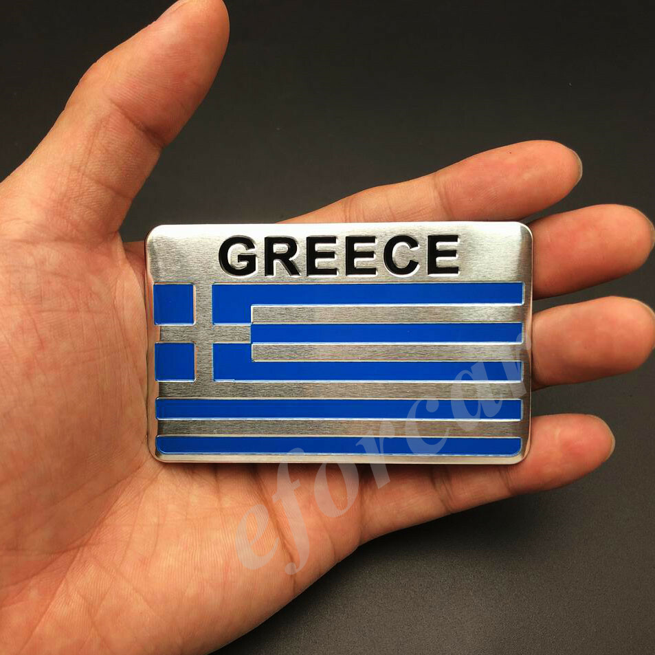 Greece Greek Flag Car Trunk Emblem Badge Motorcycle Gas Tank Sticker ...