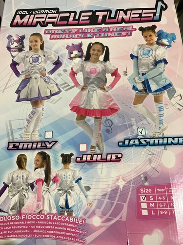 VESTITO CARNEVALE TRAVESTIMENTO MIRACLE TUNES EMILY JULIE JASMINE IDOL ...