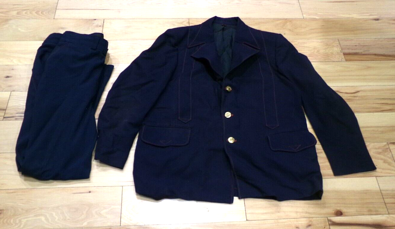 Vintage 1980s AMTRAK Huntley Angelica Railroad Conductor's Jacket Pants ...
