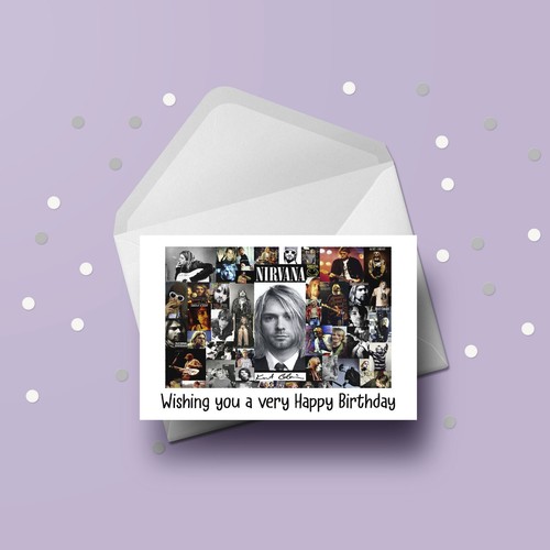 Nirvana Birthday Card - Kurt Cobain card | eBay UK