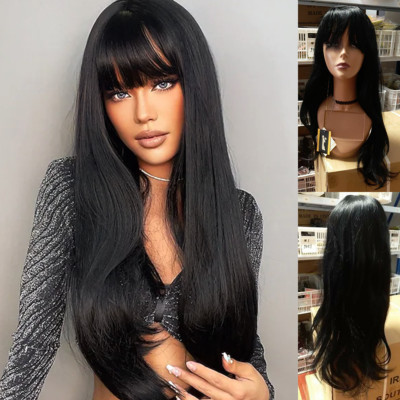 22 inch Human hair Wigs Lace Front Full Long Straight Hair Natural Hair ...