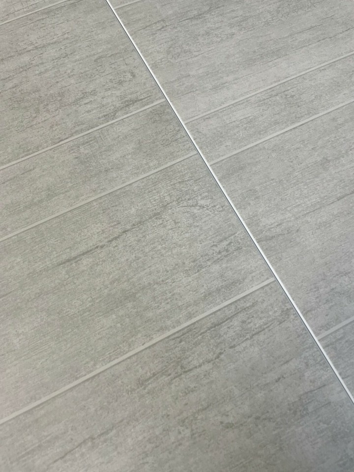 Multi Grey Large Tile Effect Wall Panels PVC Bathroom Cladding Shower ...