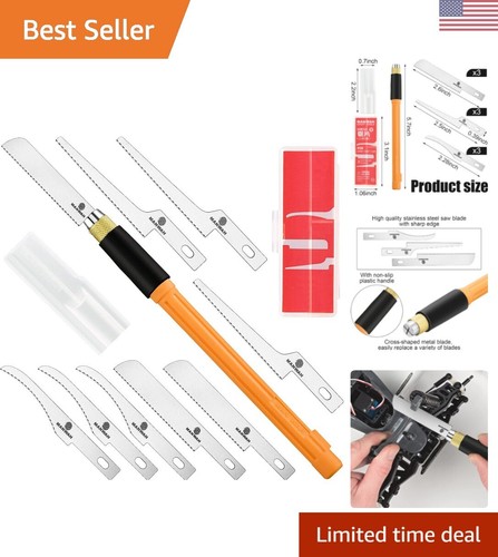 Modelling Knife Hobby Craft Tool Kit with 9 Blades - Easy to Install ...