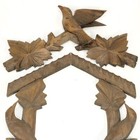 Cuckoo Clock Frame 15-3/4 inches tall and Crown Unusual Carving - GL67 ...