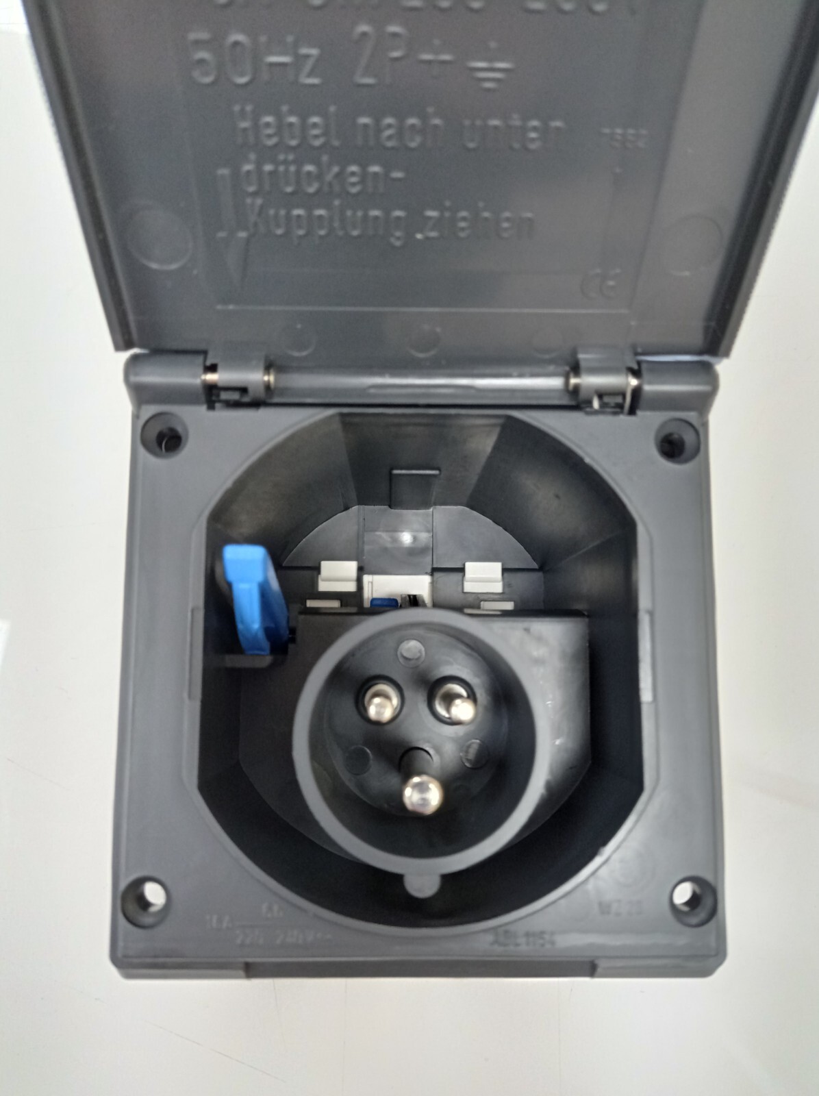 Fawo Mains Hook Up Inlet Flush Socket Grey Square 240v Caravan ...