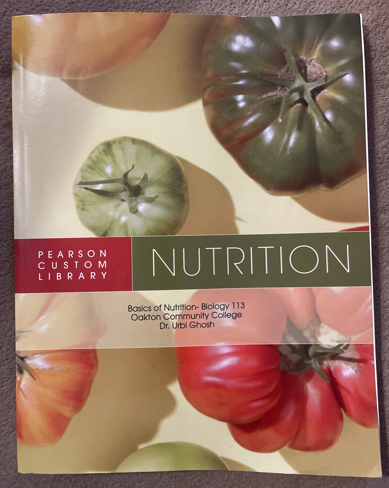 Pearson Custom Library Basics Of Nutrition Biology 113 Oakton Community ...