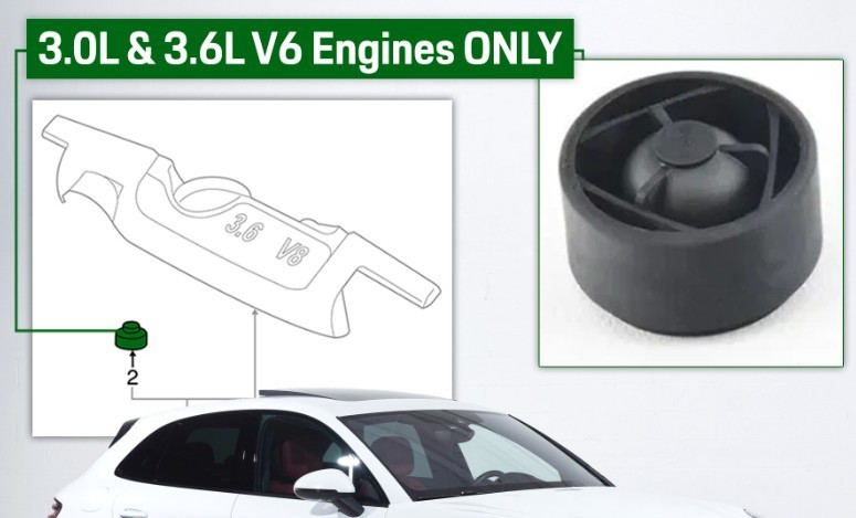 2014-2018 Porsche Macan 3.0L & 3.6L Engine Cover Ball Stud 95511023620 ...