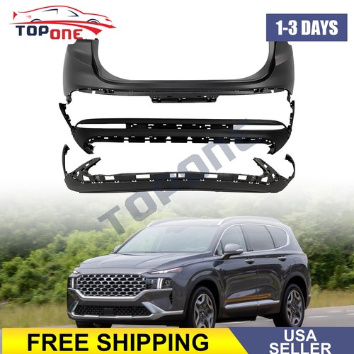 3PC Rear Upper / Lower + Front Lower Bumper Cover For 2021-2023 Hyundai ...
