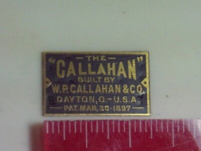Callahan Nameplate for Hit and Miss Model Engine name tag | eBay