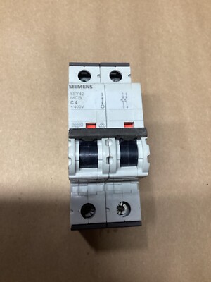 SIEMENS 5SY42 MCB C4 CIRCUIT BREAKER 4A 2 POLE 400V #119M24 | eBay
