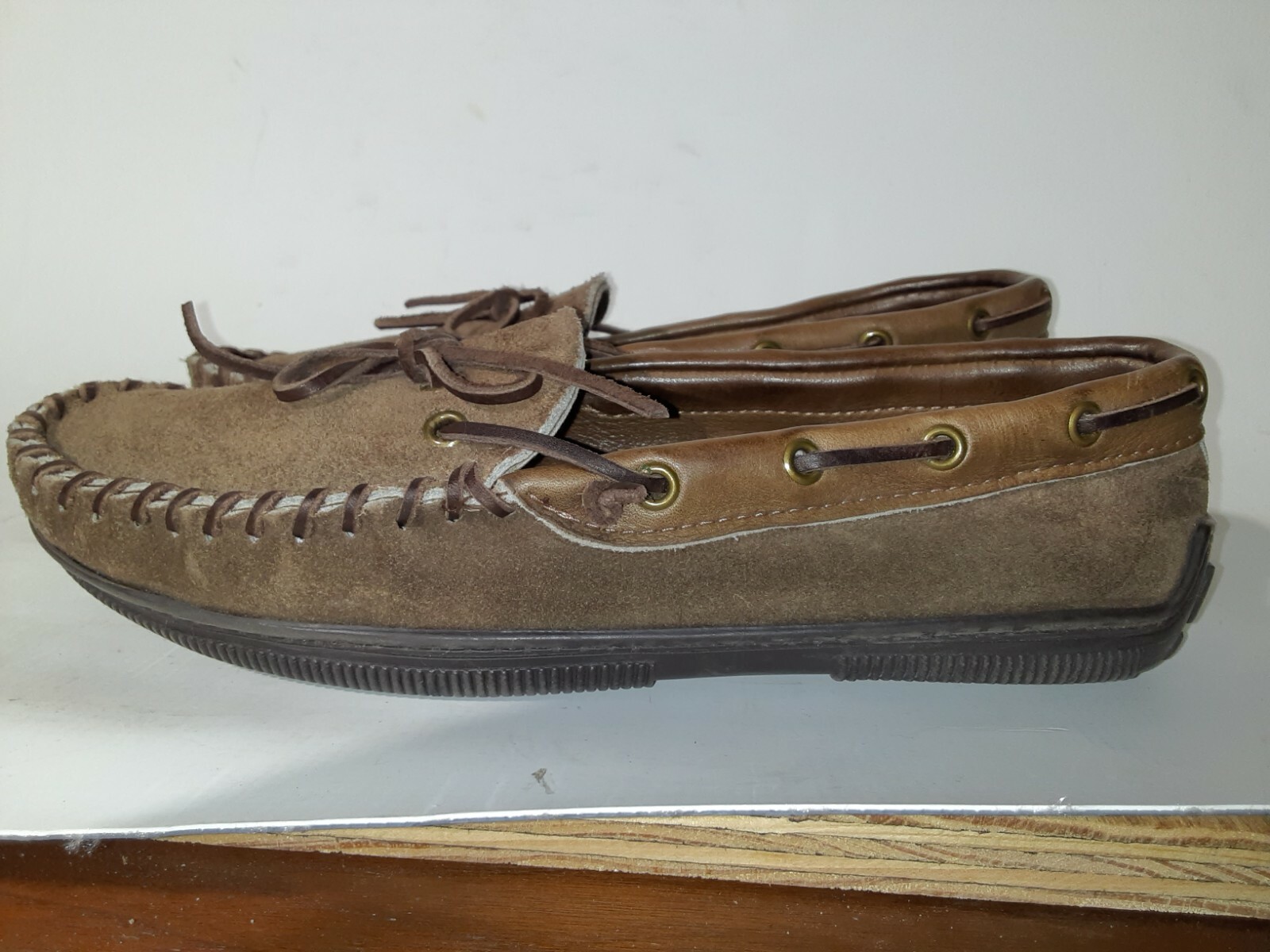 Red Wing Shoes Mens Moccasins Brown Suede Slip-On Loafers Ties Size 8 D ...